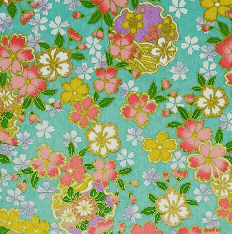 Japanese Yuzen Chiyogami Washi Paper (Y0316) – Blossoms in Bloom ...