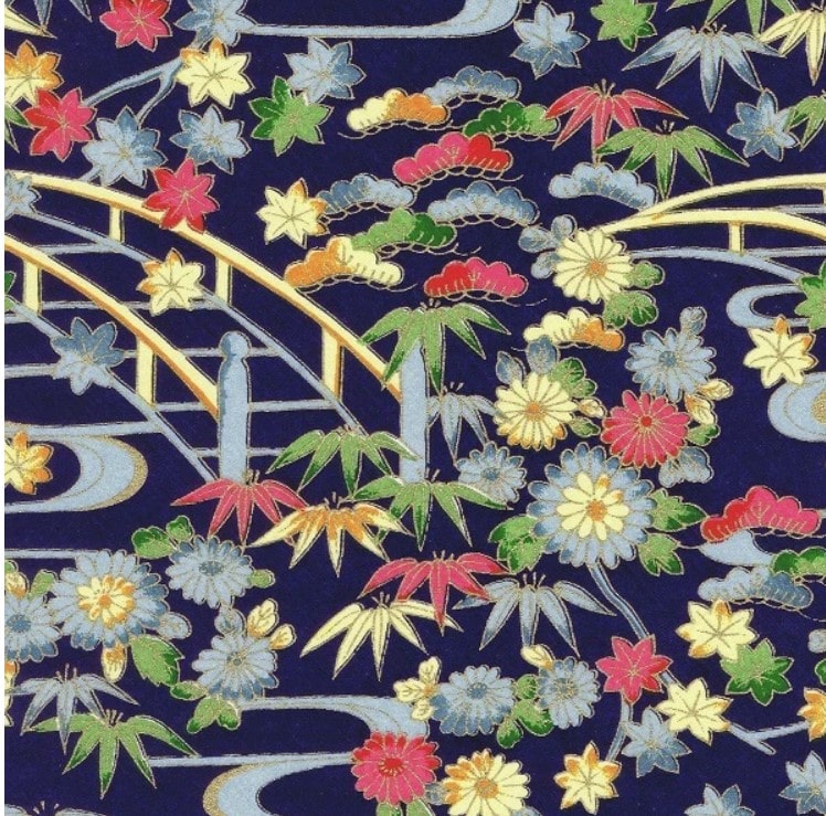 Japanese Yuzen Chiyogami Washi Paper (Y0560) – Vibrant Floral and Brid ...