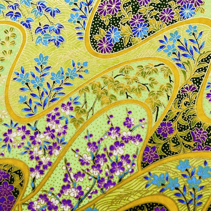 Japanese Yuzen Paper Y0650 – Gold Chiyogami - With Gold Accent for ori ...