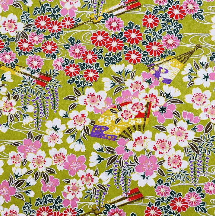 Japanese Yuzen Chiyogami Washi Paper Y1057 – Cherry Blossoms and Tradi ...